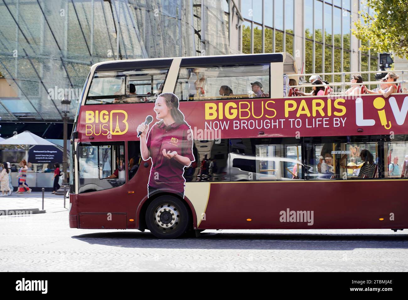 Sightseeing tour by open-top bus, Paris, France Stock Photo - Alamy