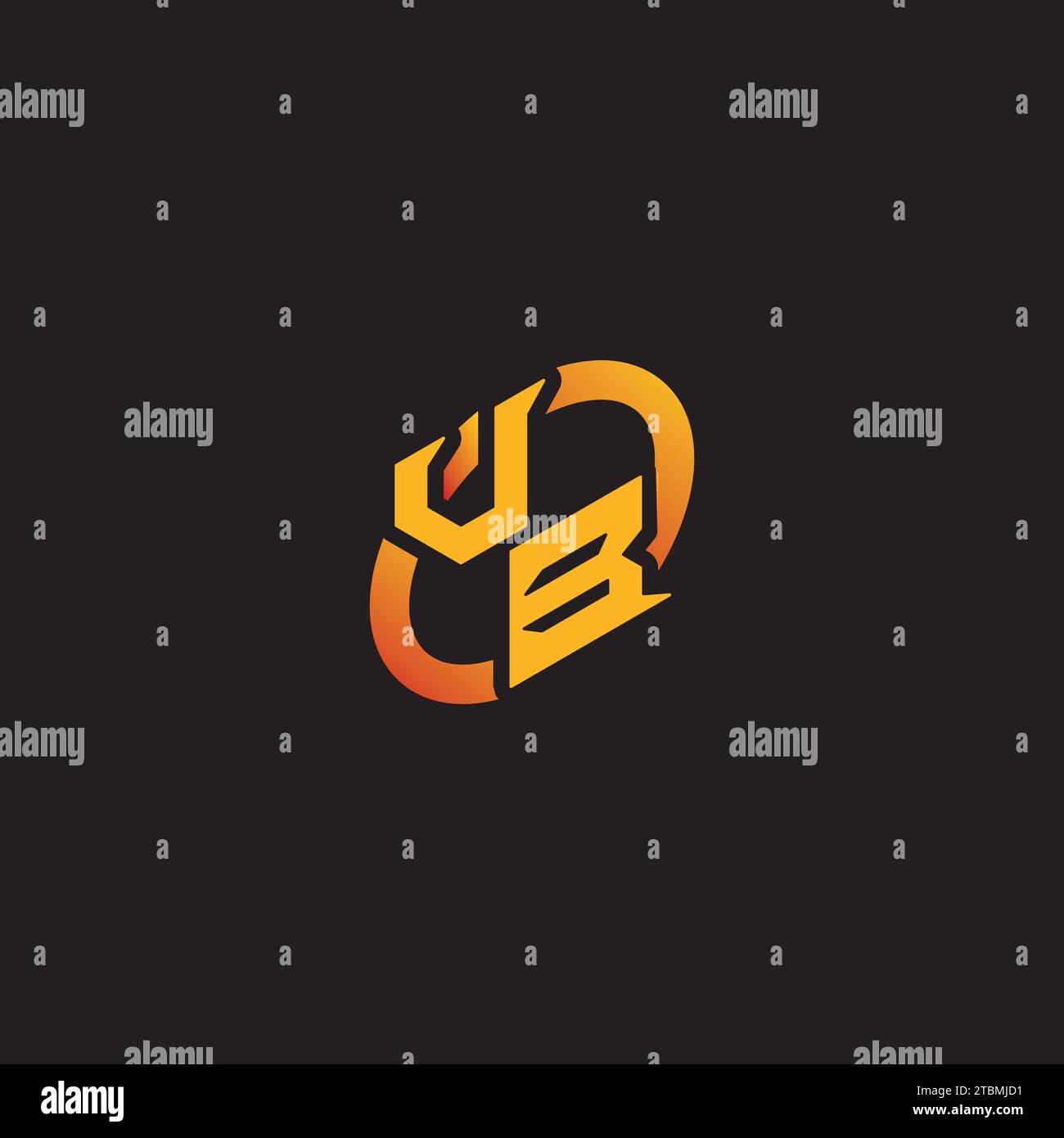 BV combination letter unique initials logo esport for gaming team ...