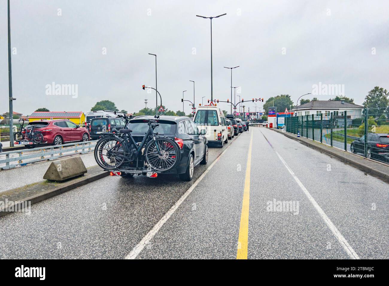 Rail loading for the crossing by car train from the mainland to Sylt ...