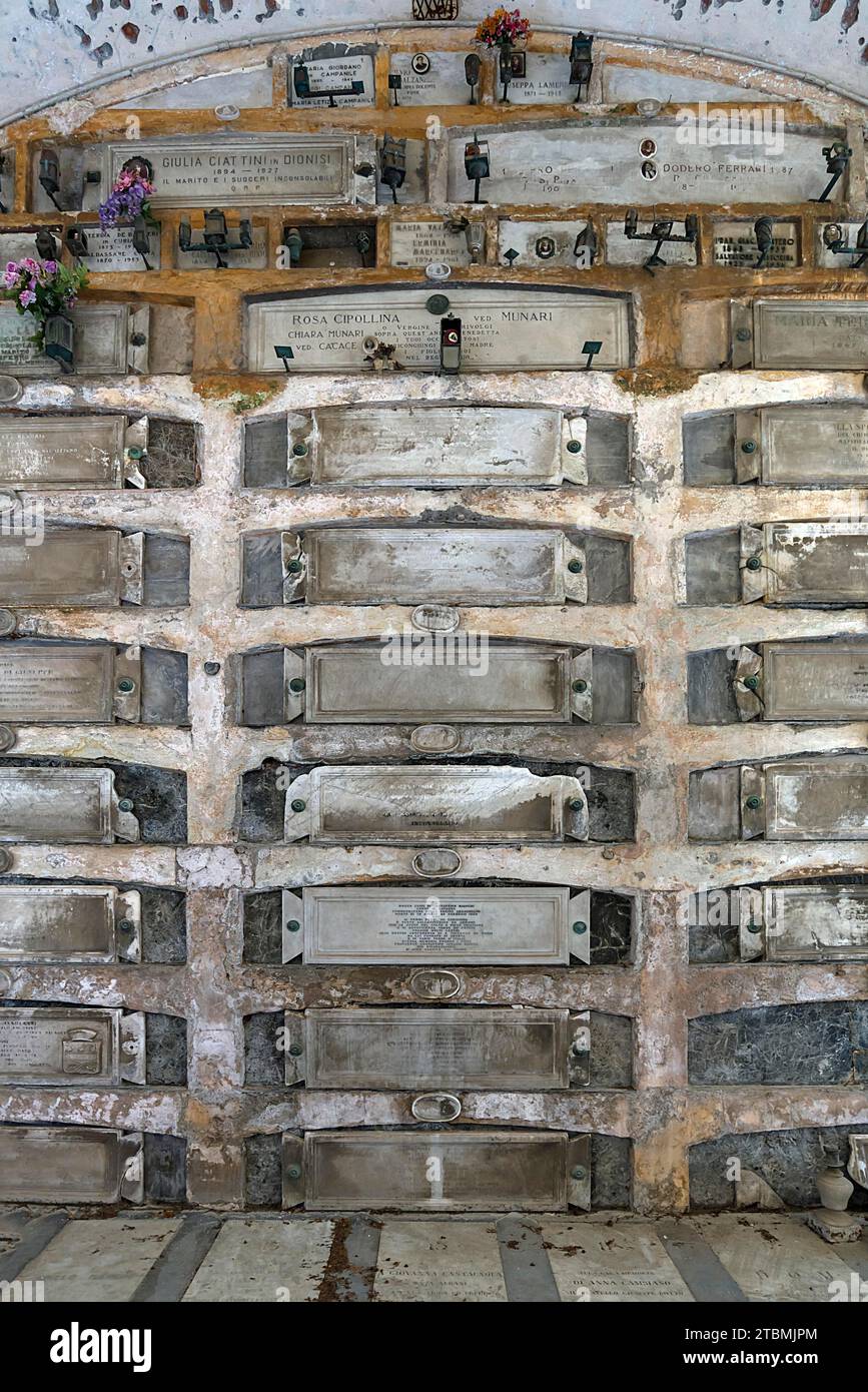 Historic burial chambers at the Monumental Cemetery, Cimitero ...