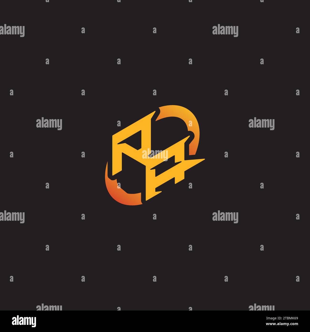 AR combination letter unique initials logo esport for gaming team ...