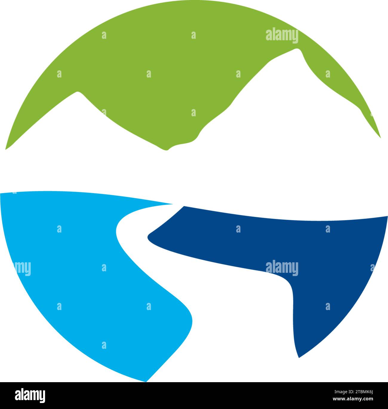 Colorful mountains and rivers Stock Vector Images - Alamy