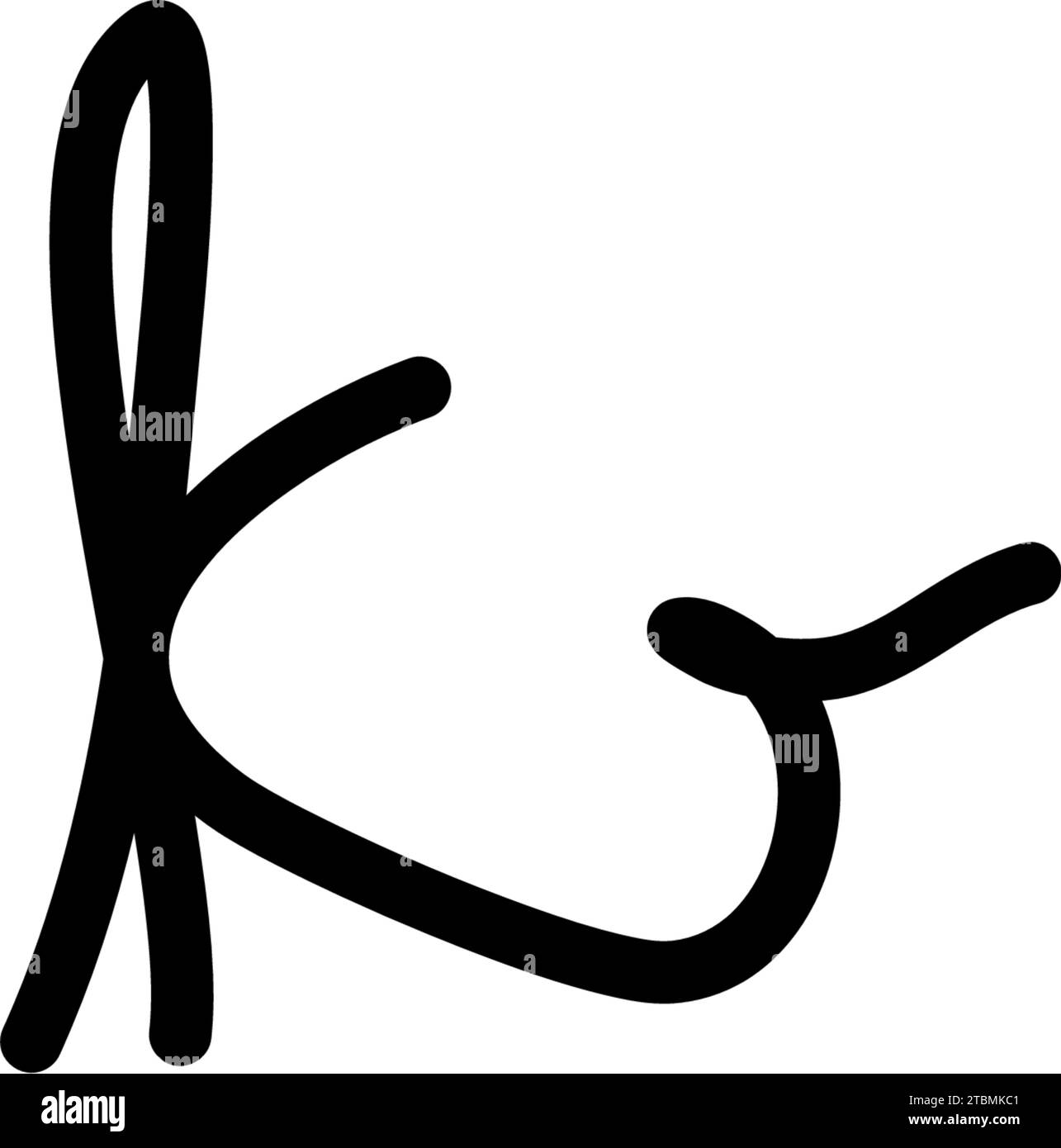Letter k hand drawn Black and White Stock Photos & Images - Alamy