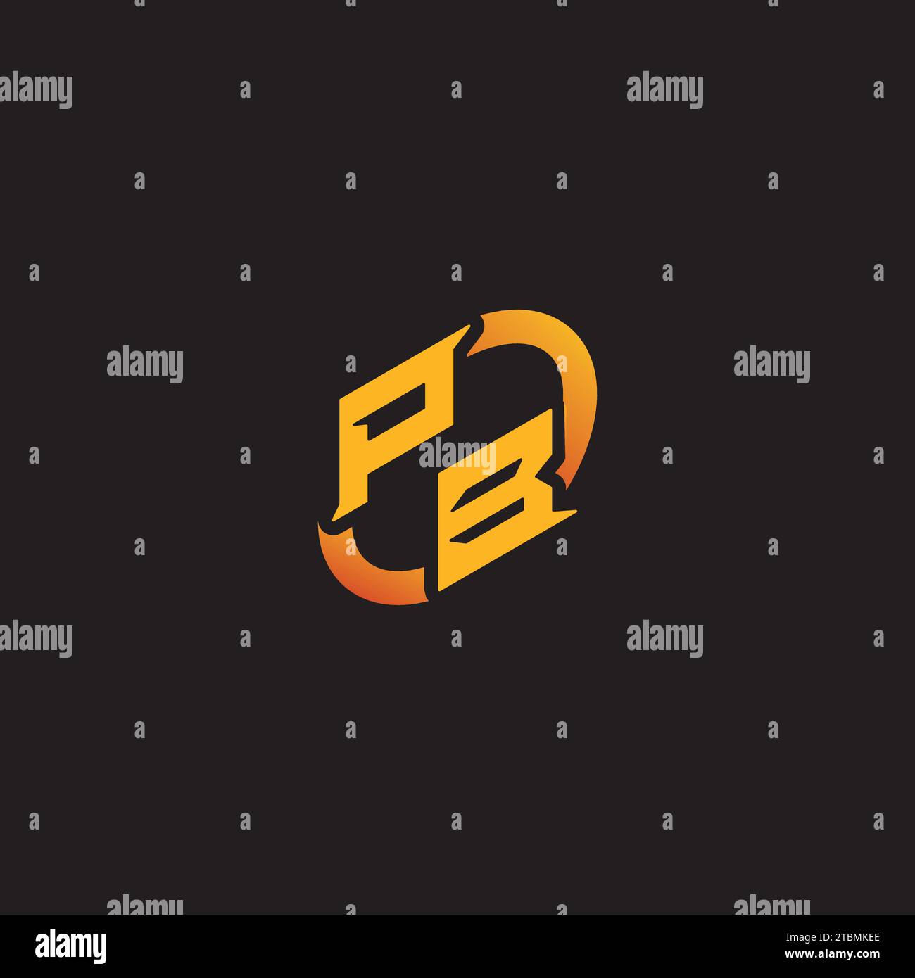 BP combination letter unique initials logo esport for gaming team ...