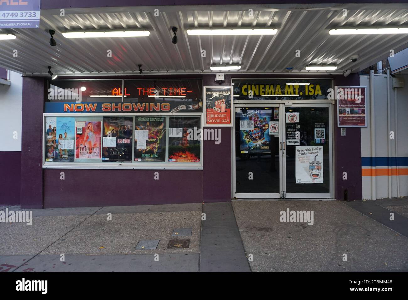 Exterior street entrance of Cinema Mt Isa at 22 rodeo Drive, Mount Isa ...