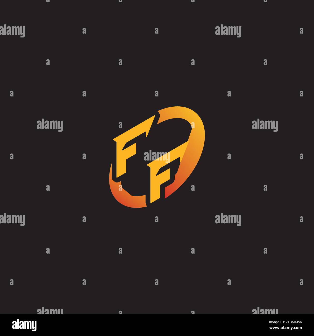 FF combination letter unique initials logo esport for gaming team ...