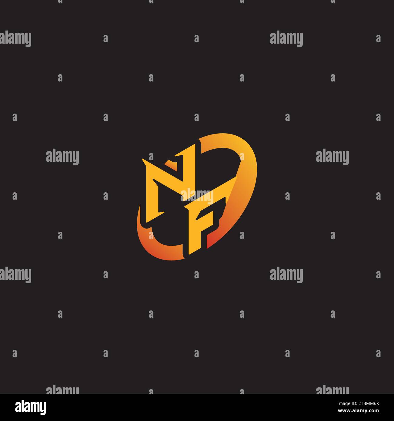 FN combination letter unique initials logo esport for gaming team ...