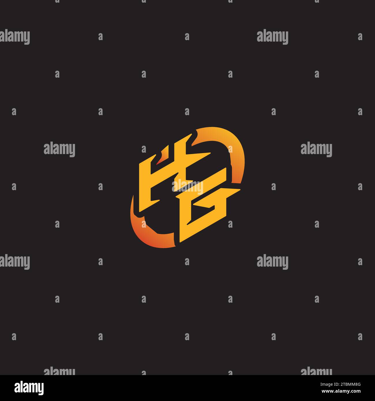 GH combination letter unique initials logo esport for gaming team ...