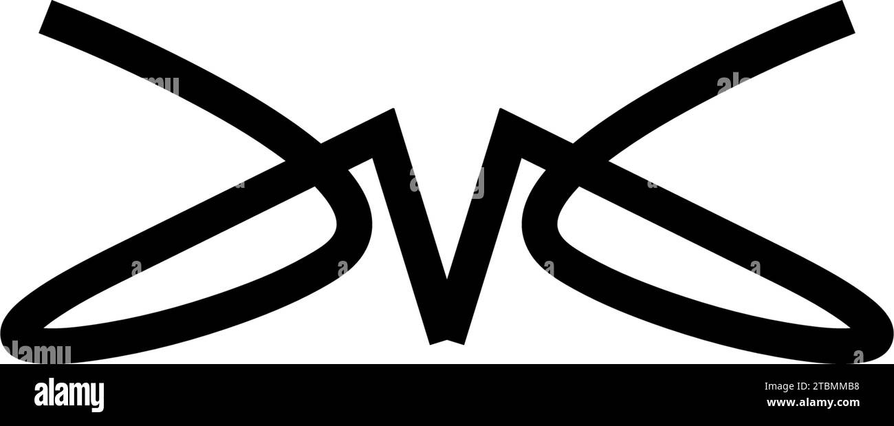 is a symbol in the form of a combination of letters Stock Vector Image ...