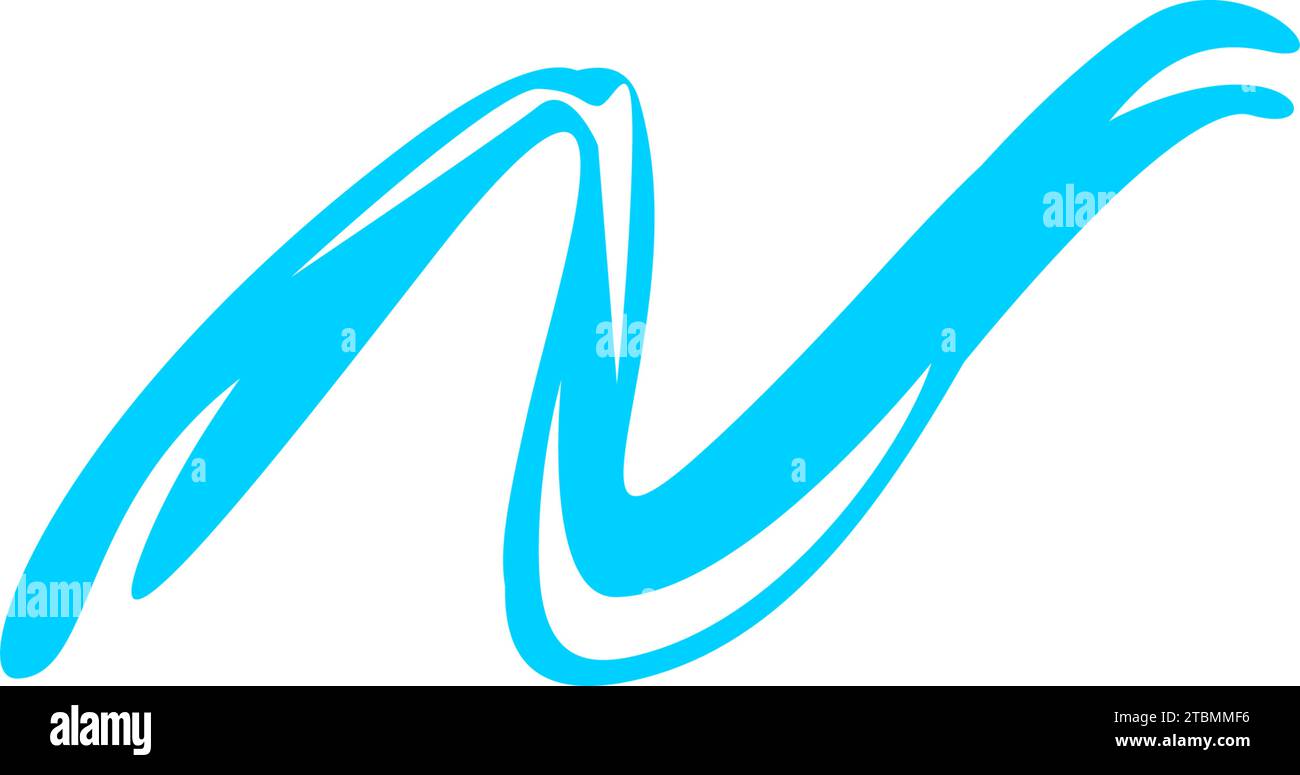 Water wave logo letters vector and water wave symbol icon hi-res stock ...