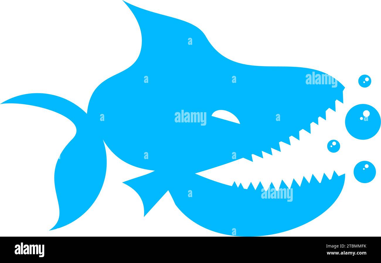 is a symbol associated with aquatic animals, namely piranha fish Stock ...