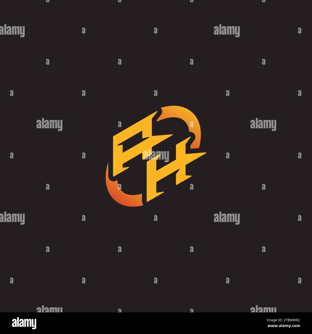 HA combination letter unique initials logo esport for gaming team ...