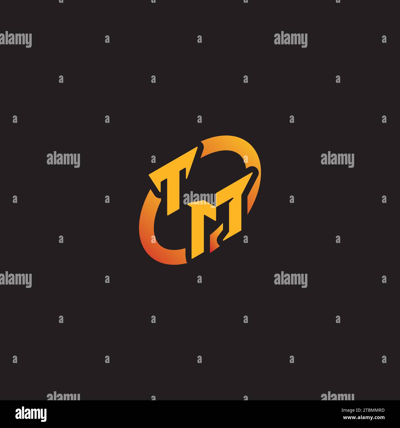 MT combination letter unique initials logo esport for gaming team ...