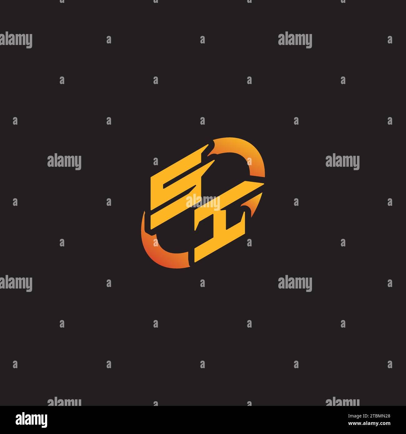 IS combination letter unique initials logo esport for gaming team ...
