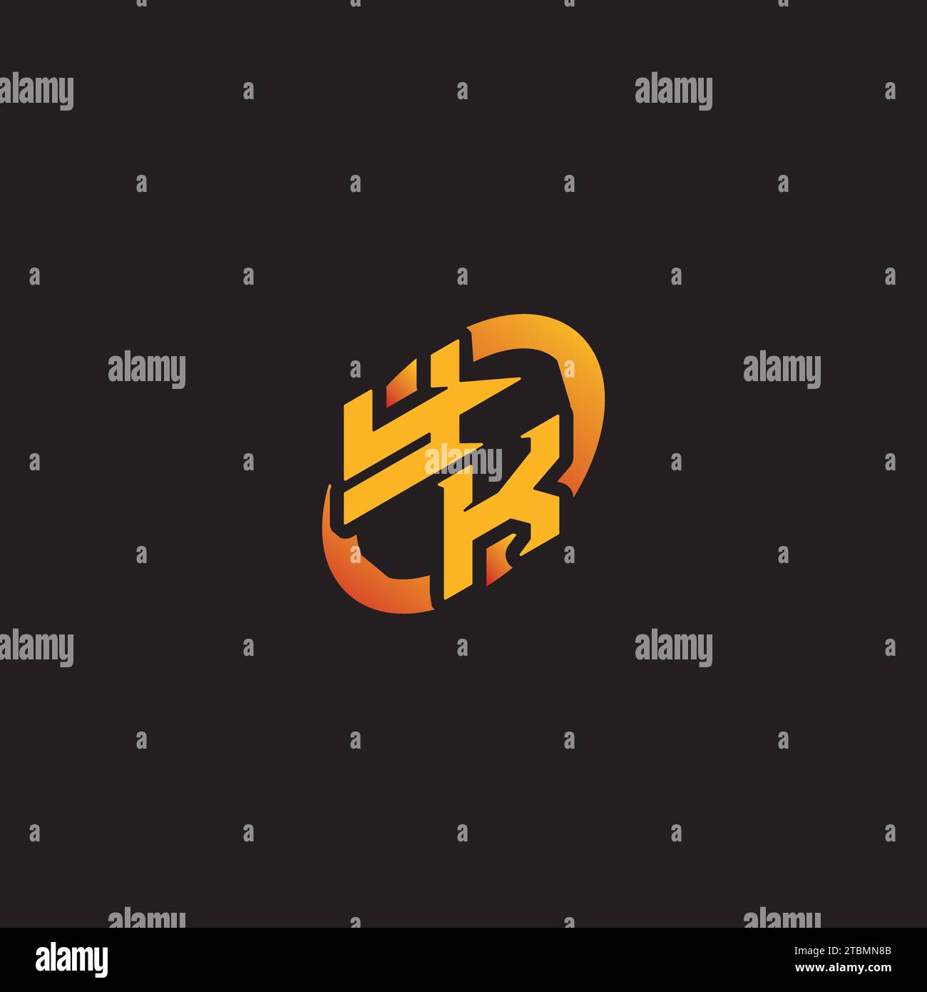 KY combination letter unique initials logo esport for gaming team ...