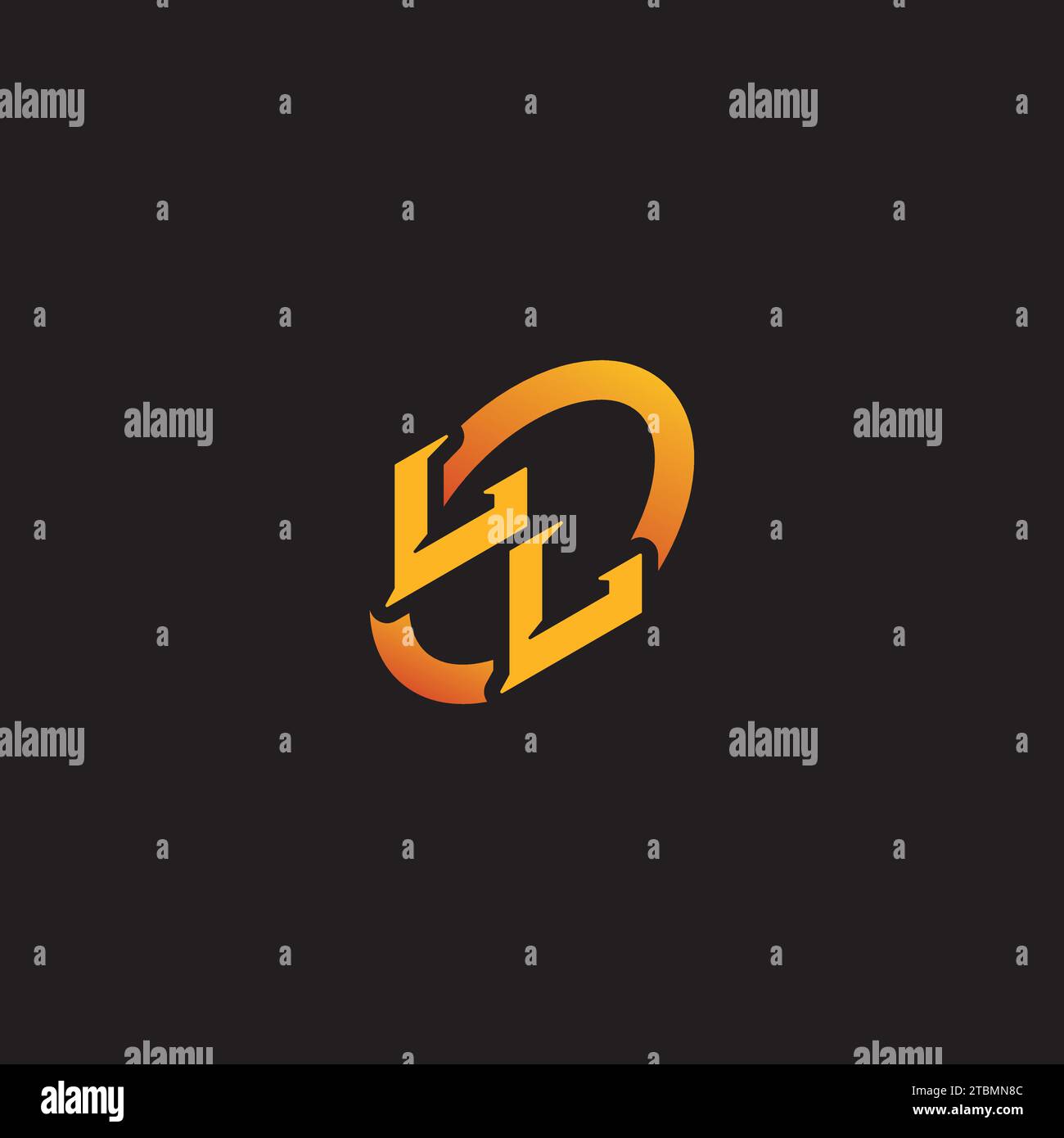 LL combination letter unique initials logo esport for gaming team ...