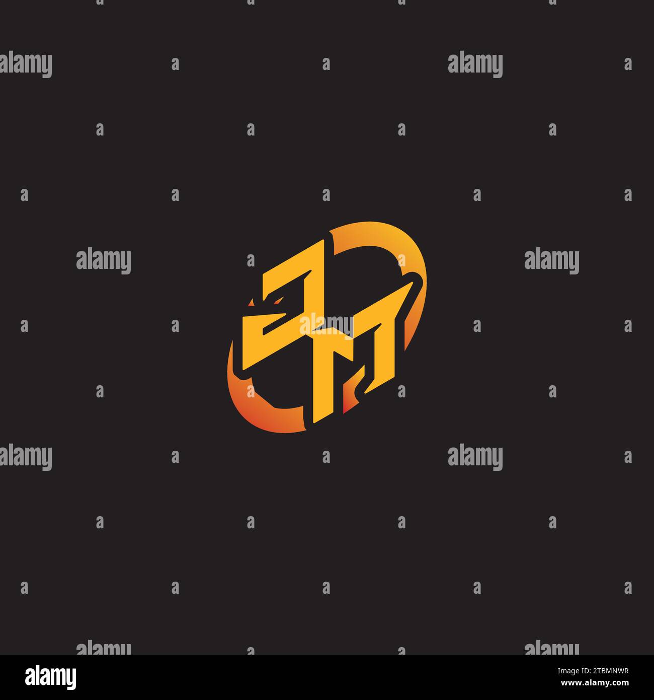 MJ combination letter unique initials logo esport for gaming team ...