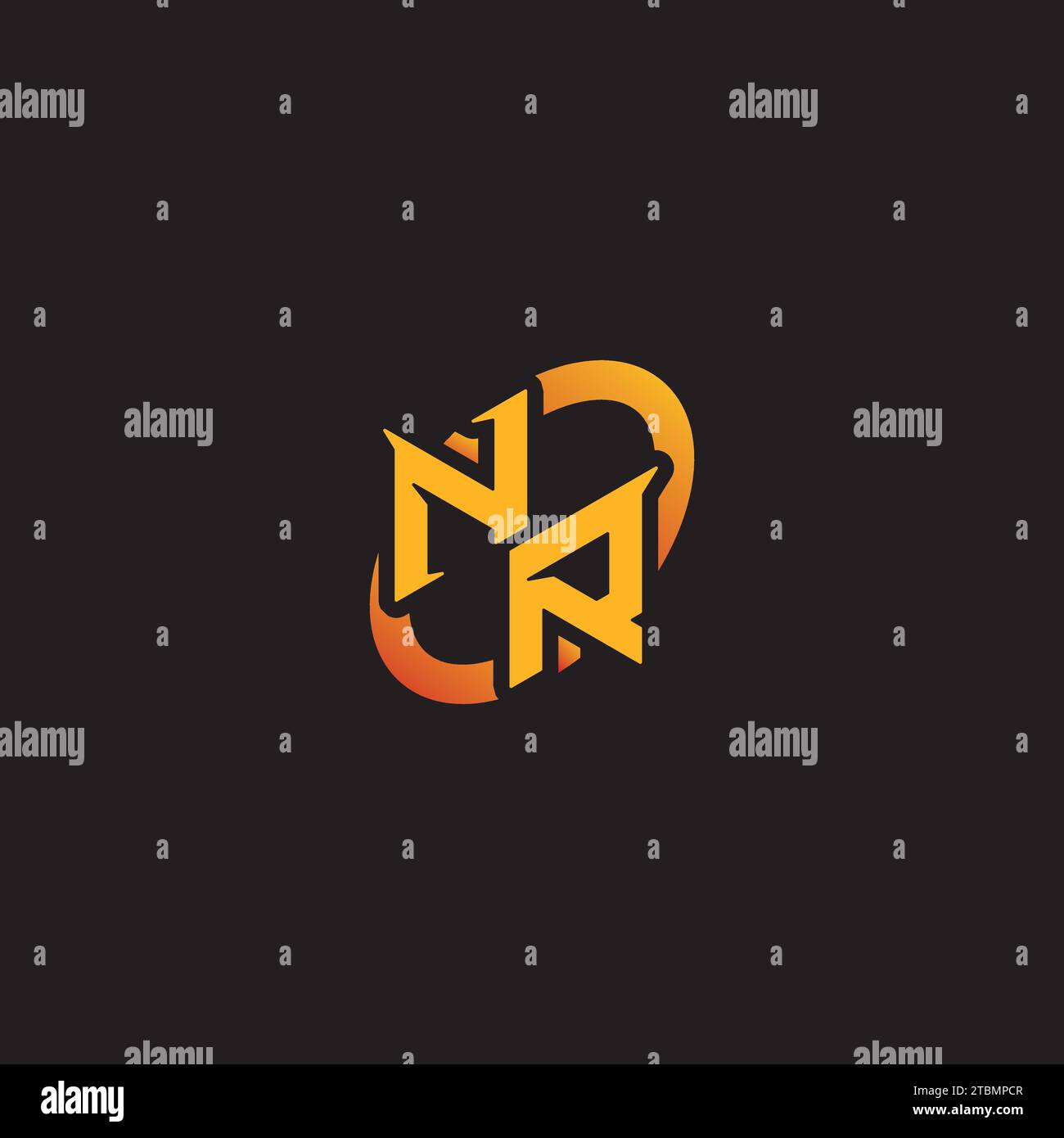 RN combination letter unique initials logo esport for gaming team ...