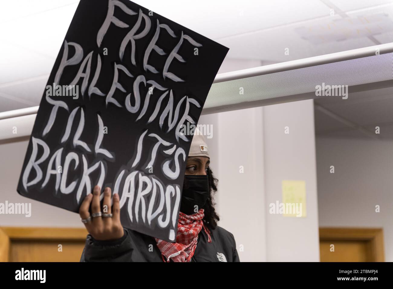 Seattle, USA. 12th Dec 7 2023. 11:00am the 50 day Resist Palestine ...