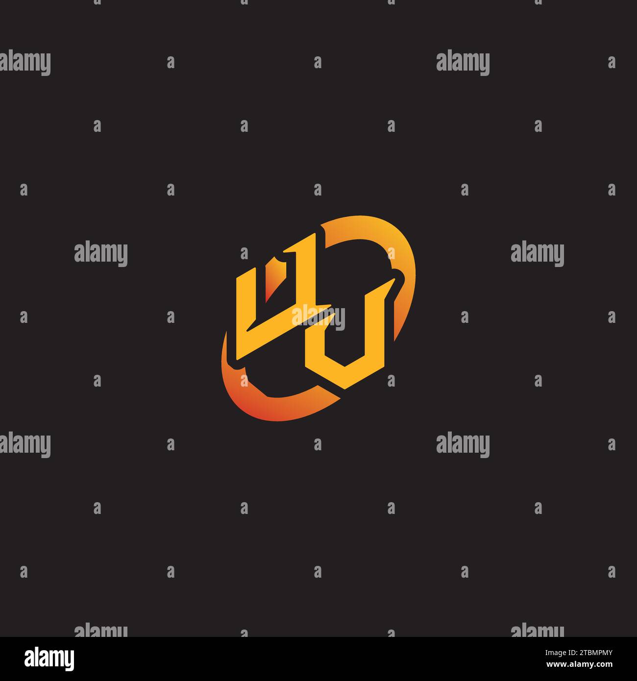 VU combination letter unique initials logo esport for gaming team ...