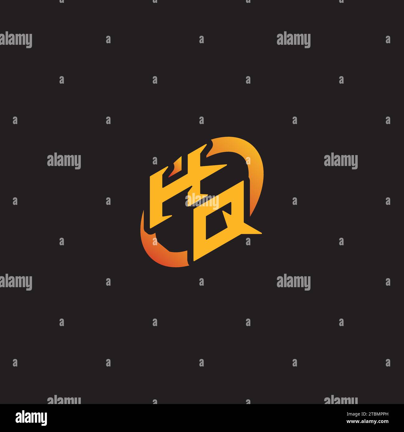 QH combination letter unique initials logo esport for gaming team ...