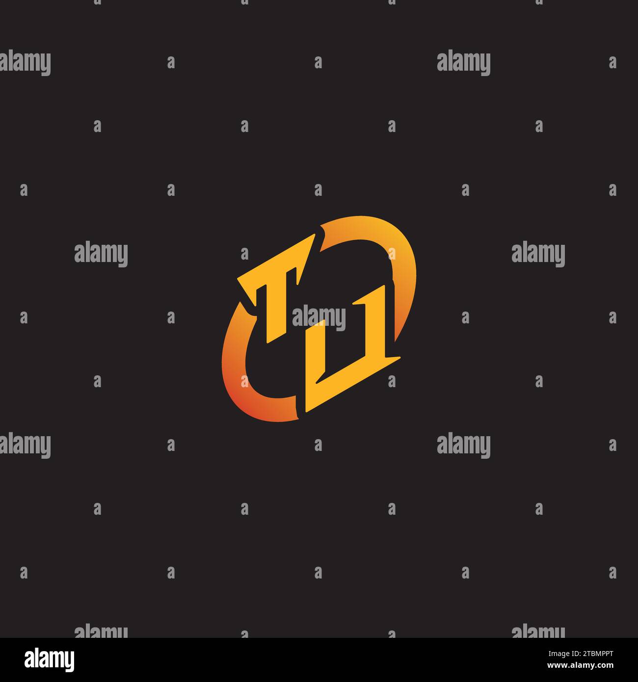 UT combination letter unique initials logo esport for gaming team ...