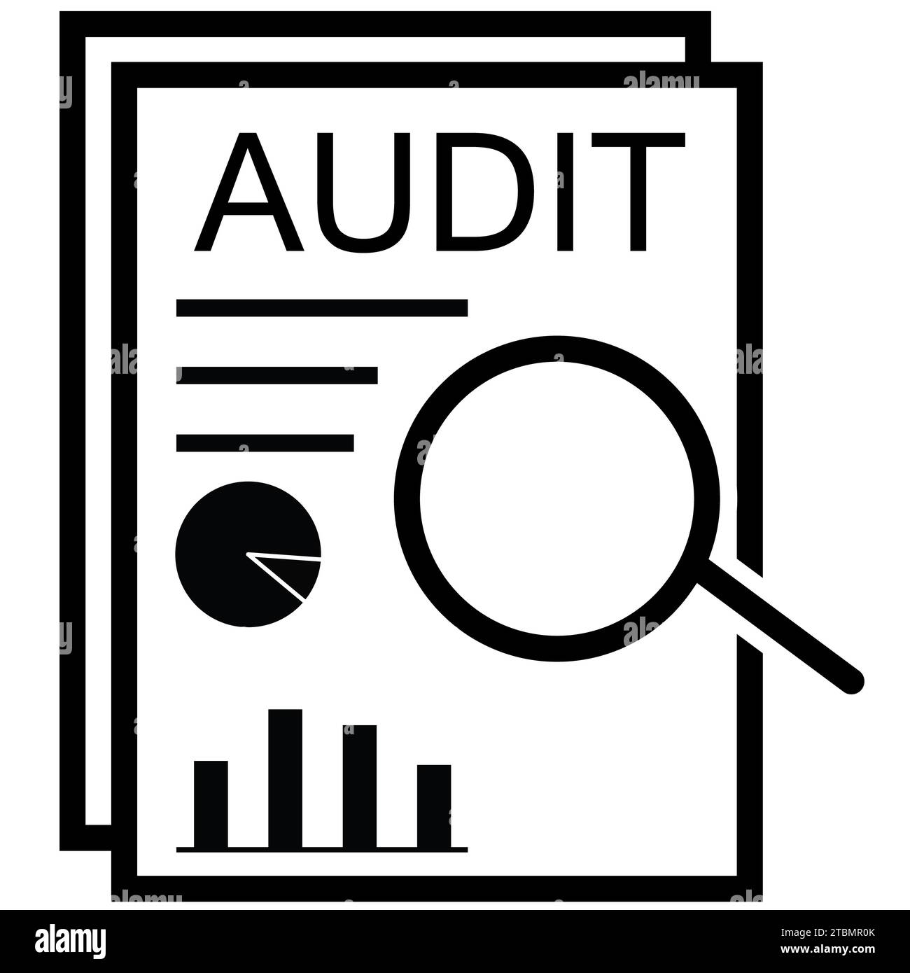 Audit icon. Auditor’s report sign. Accounting and bookkeeping symbol ...