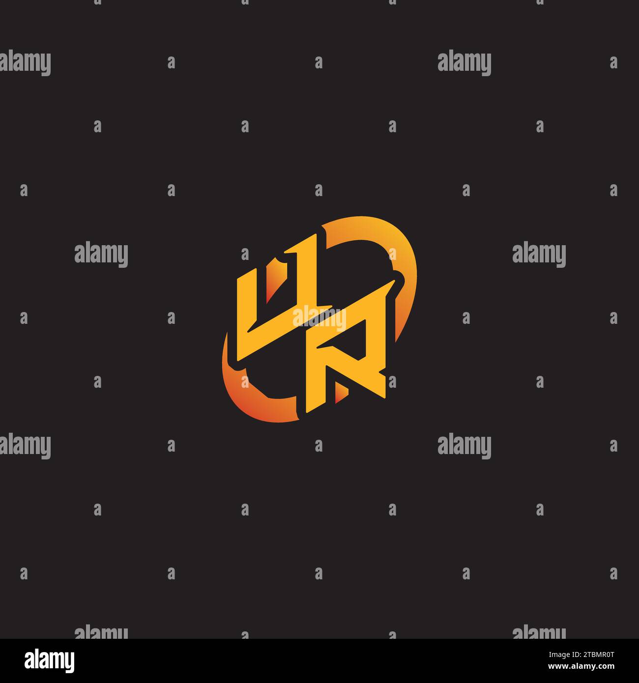 RU combination letter unique initials logo esport for gaming team ...