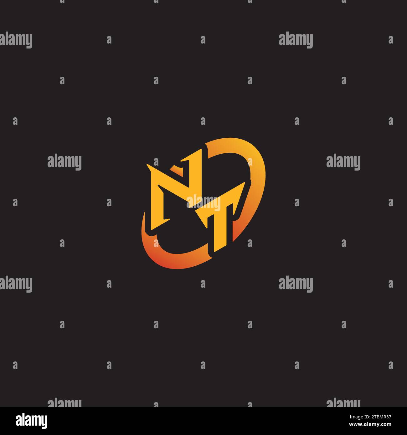 TN combination letter unique initials logo esport for gaming team ...