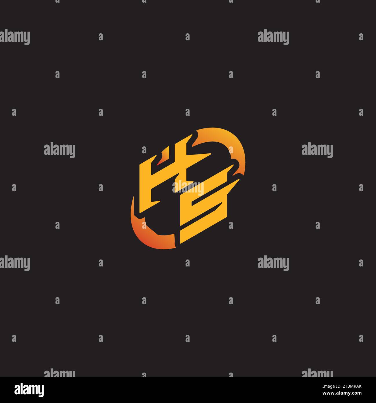 SH combination letter unique initials logo esport for gaming team ...