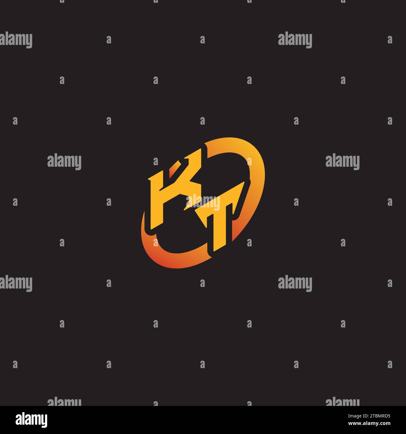 TK combination letter unique initials logo esport for gaming team ...