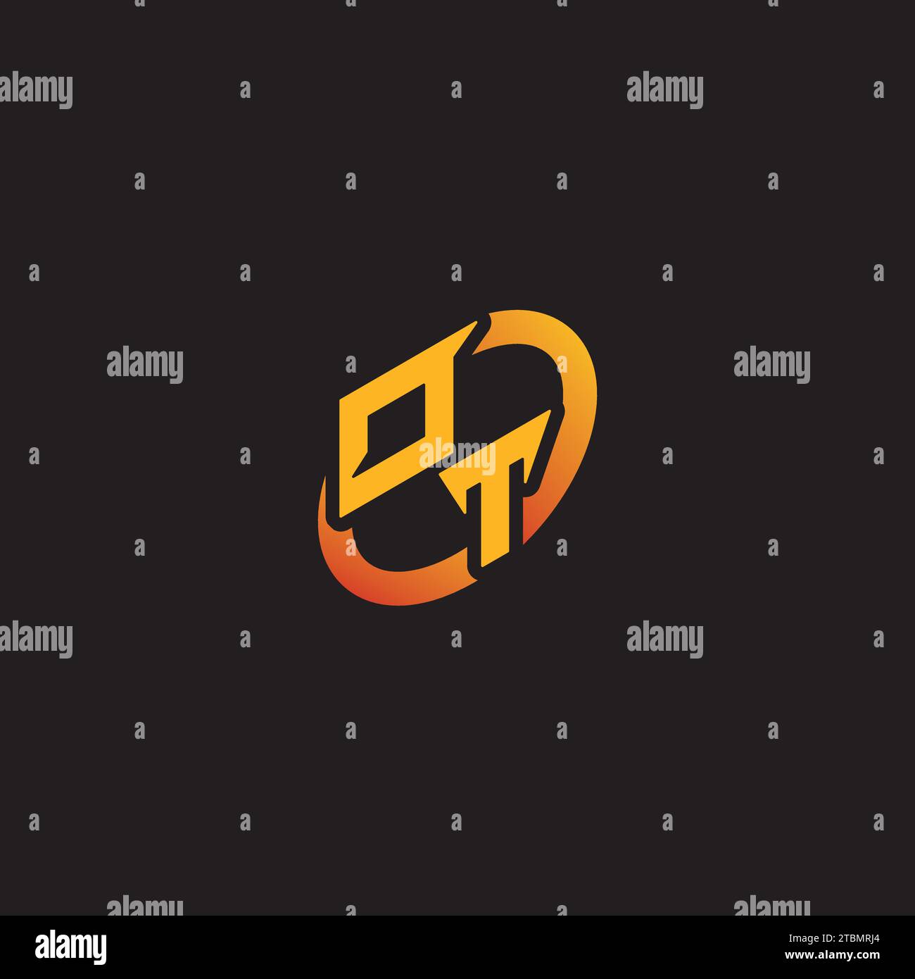 TO combination letter unique initials logo esport for gaming team, youtube, twitch Stock Vector ...