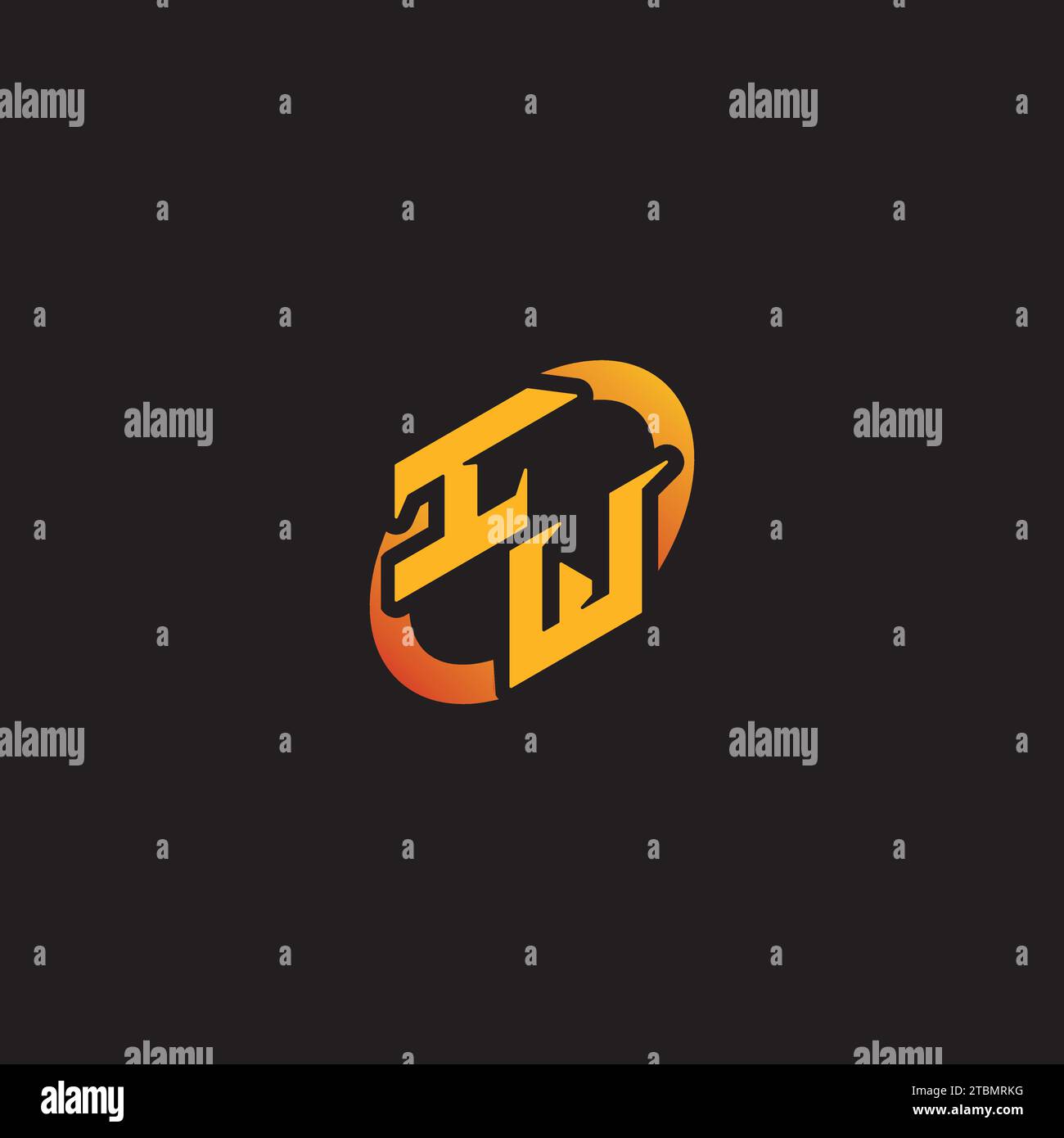 WI combination letter unique initials logo esport for gaming team ...