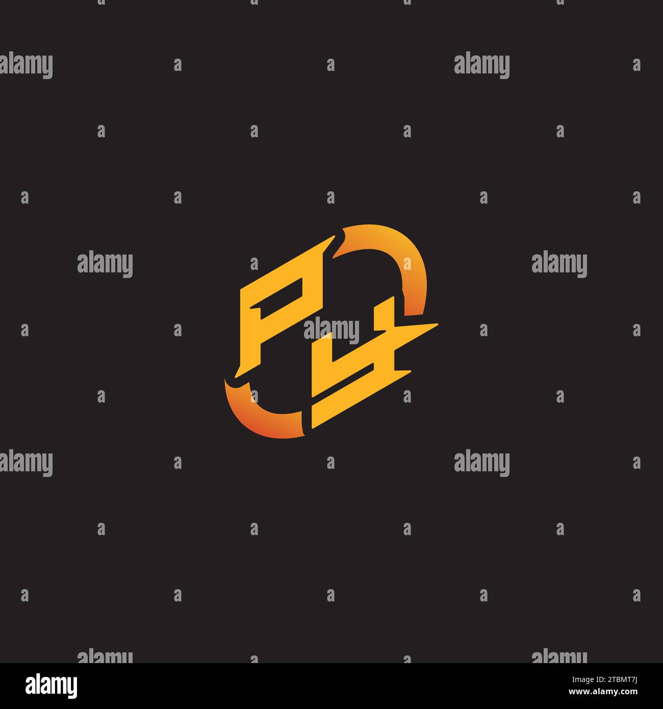 YP combination letter unique initials logo esport for gaming team ...