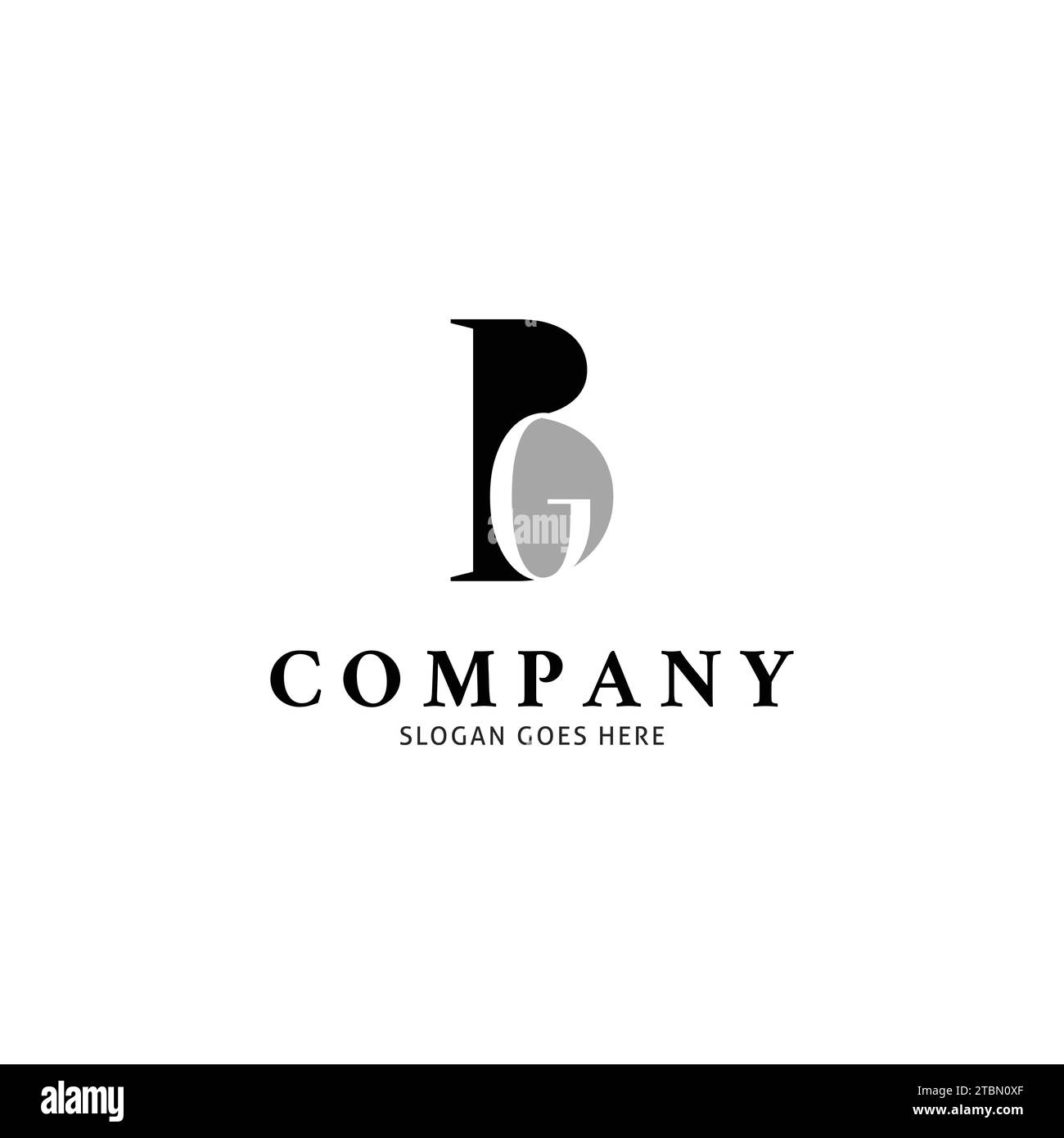 Initial Letter BG Logo Template Design Stock Vector Image & Art - Alamy