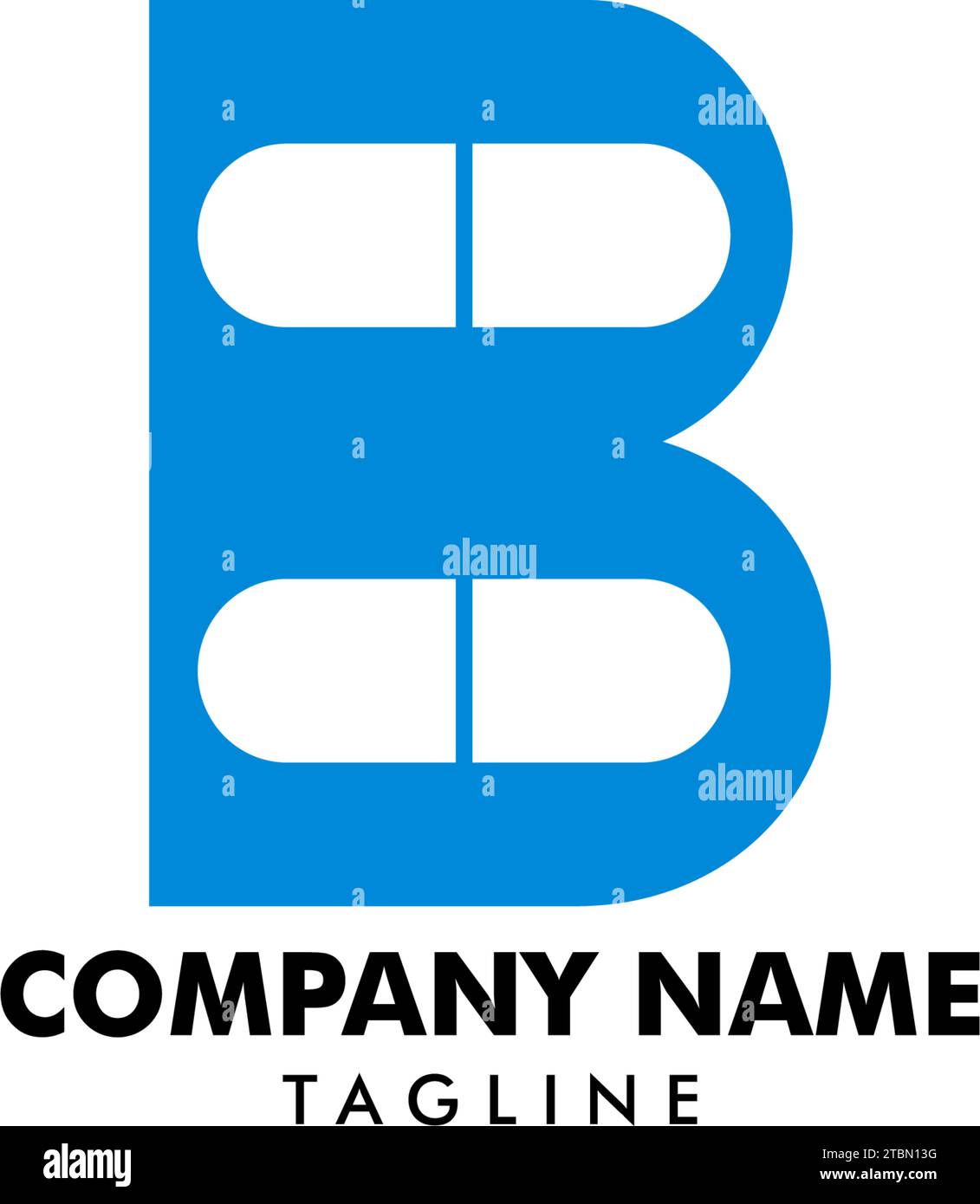Initial Letter B Pill or Capsule Logo Design Stock Vector Image & Art ...