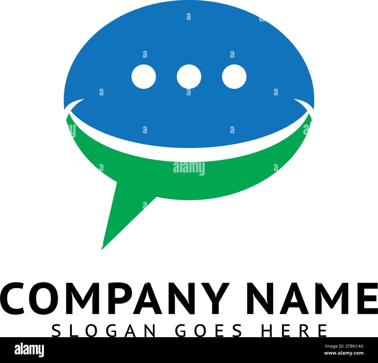 Happy Face Chat Speech Bubble Logo Vector Template Design Stock Vector ...