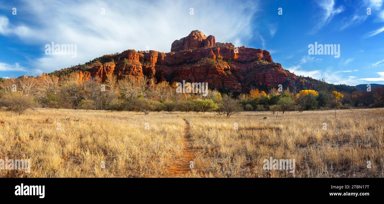Cathedral Rock Sandstone Cliffs Scenic Panoramic Landscape View with ...
