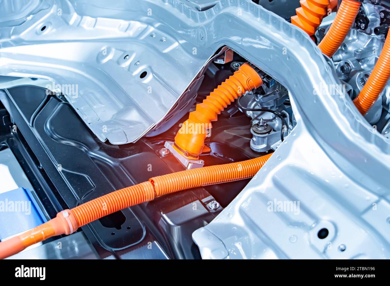 electric system of eco car front engine Automotive part concept Stock ...