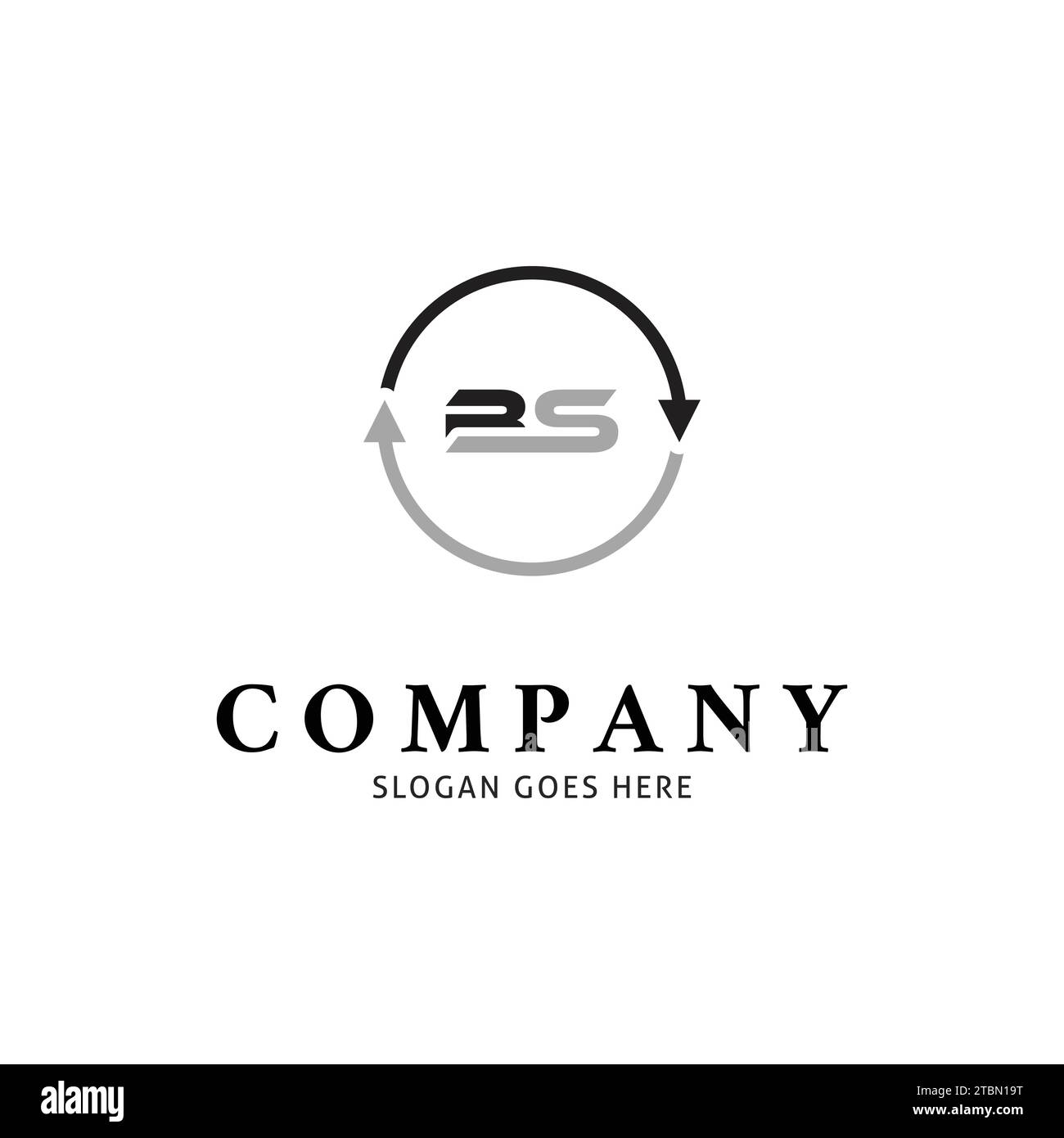 Initial Letter BS Icon Vector Logo Template Illustration Design Stock ...