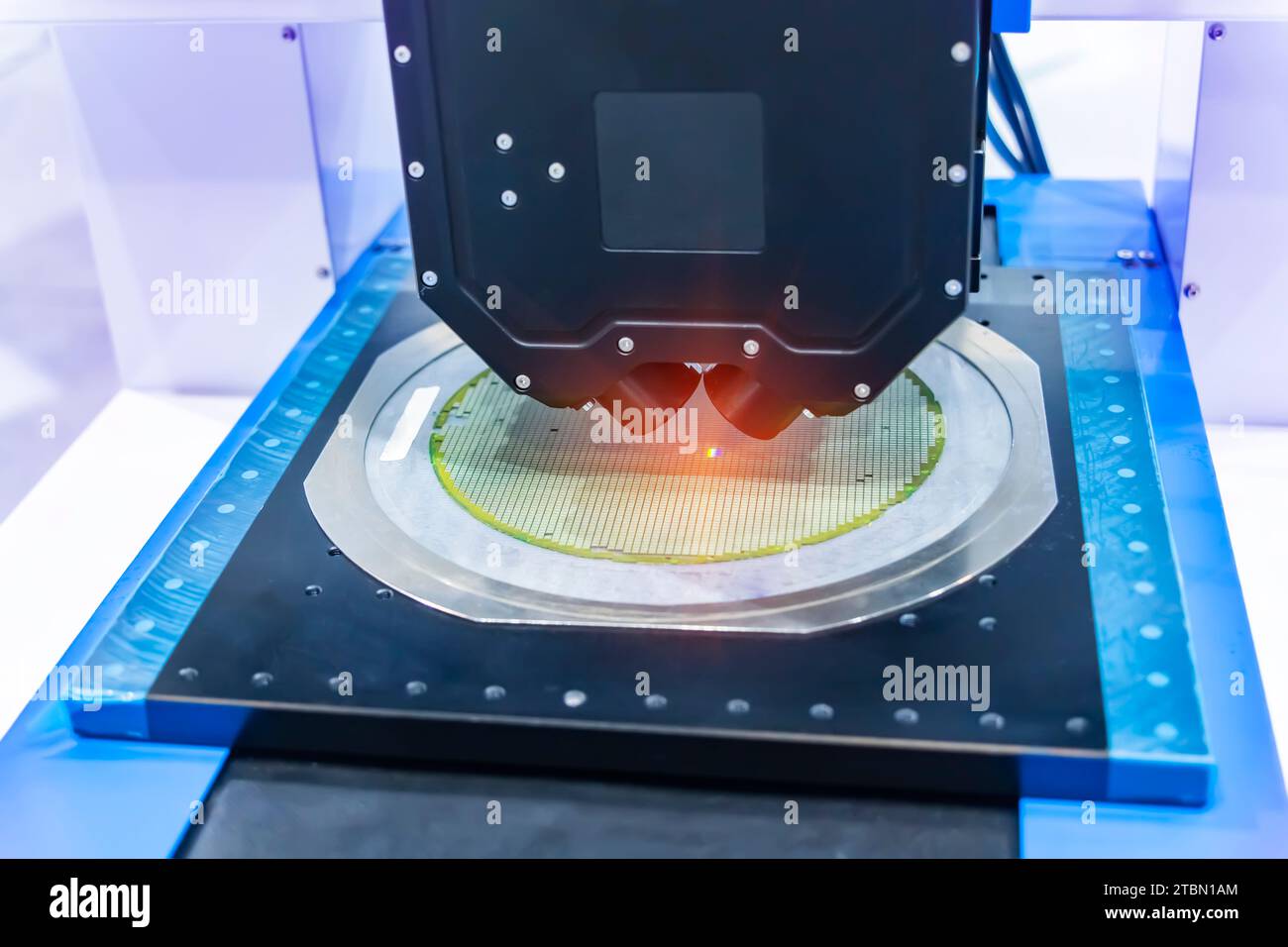 silicone wafer under the microscope,integrated circuits to manufacture ...