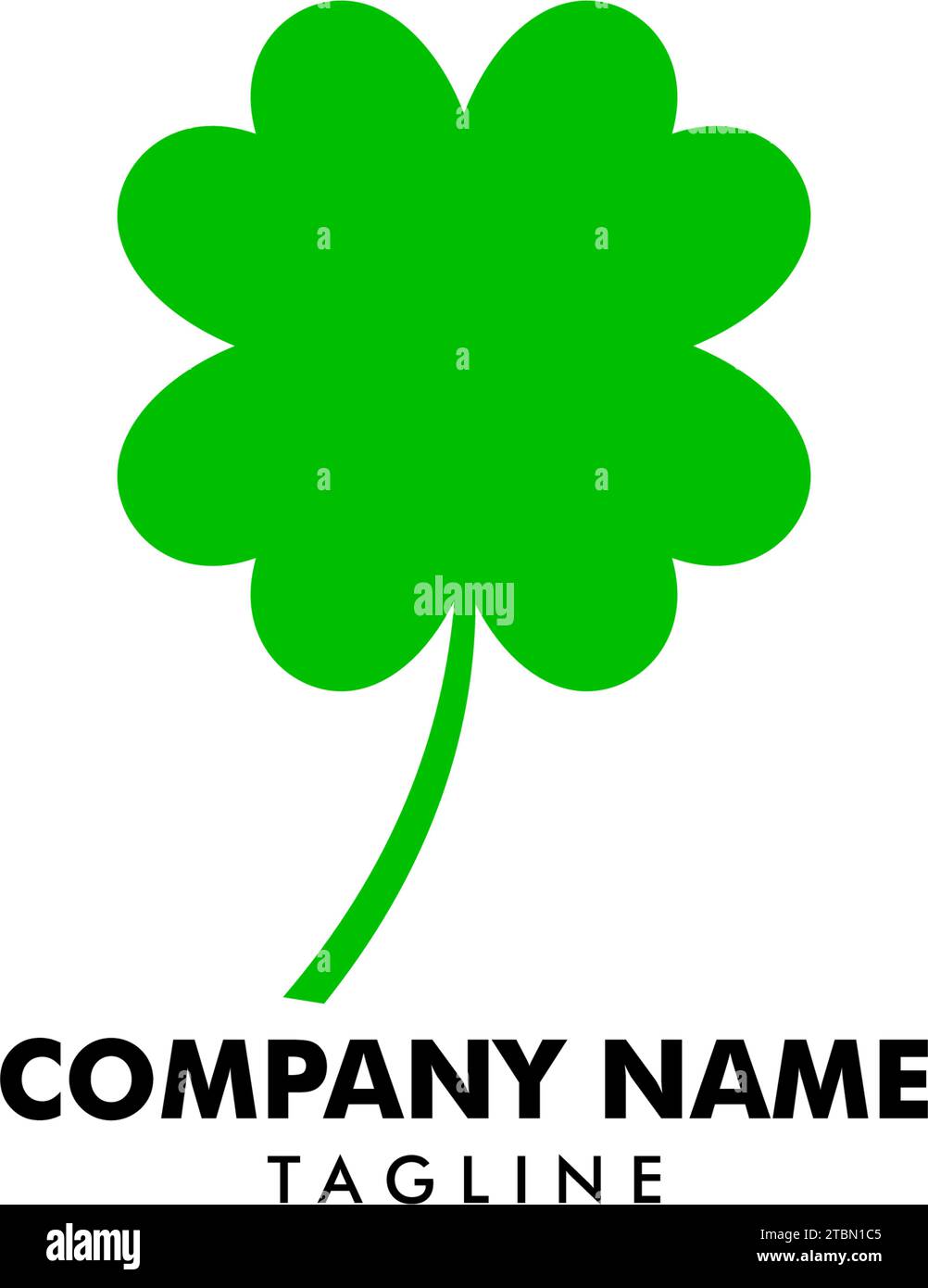 Green Clover Leaf Logo Design Vector Stock Vector Image & Art - Alamy