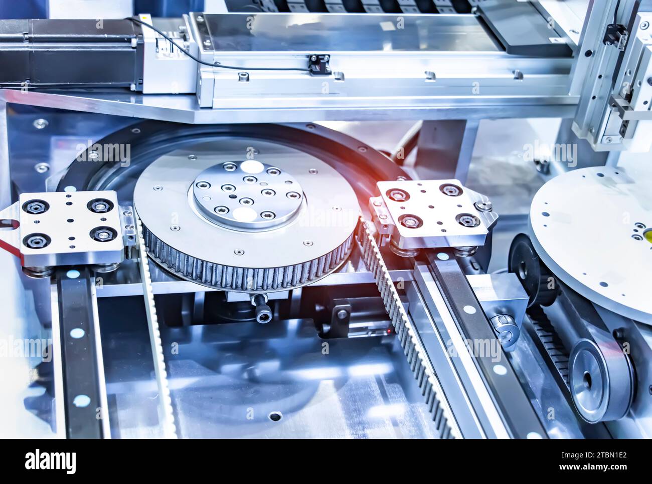 belt crawler casting industrial parts pulley Stock Photo - Alamy