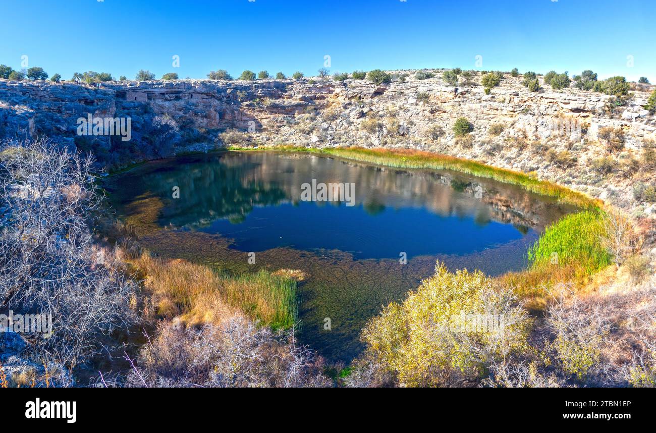 Montezuma Well Wide Panoramic Landscape, a Natural Limestone Sinkhole ...