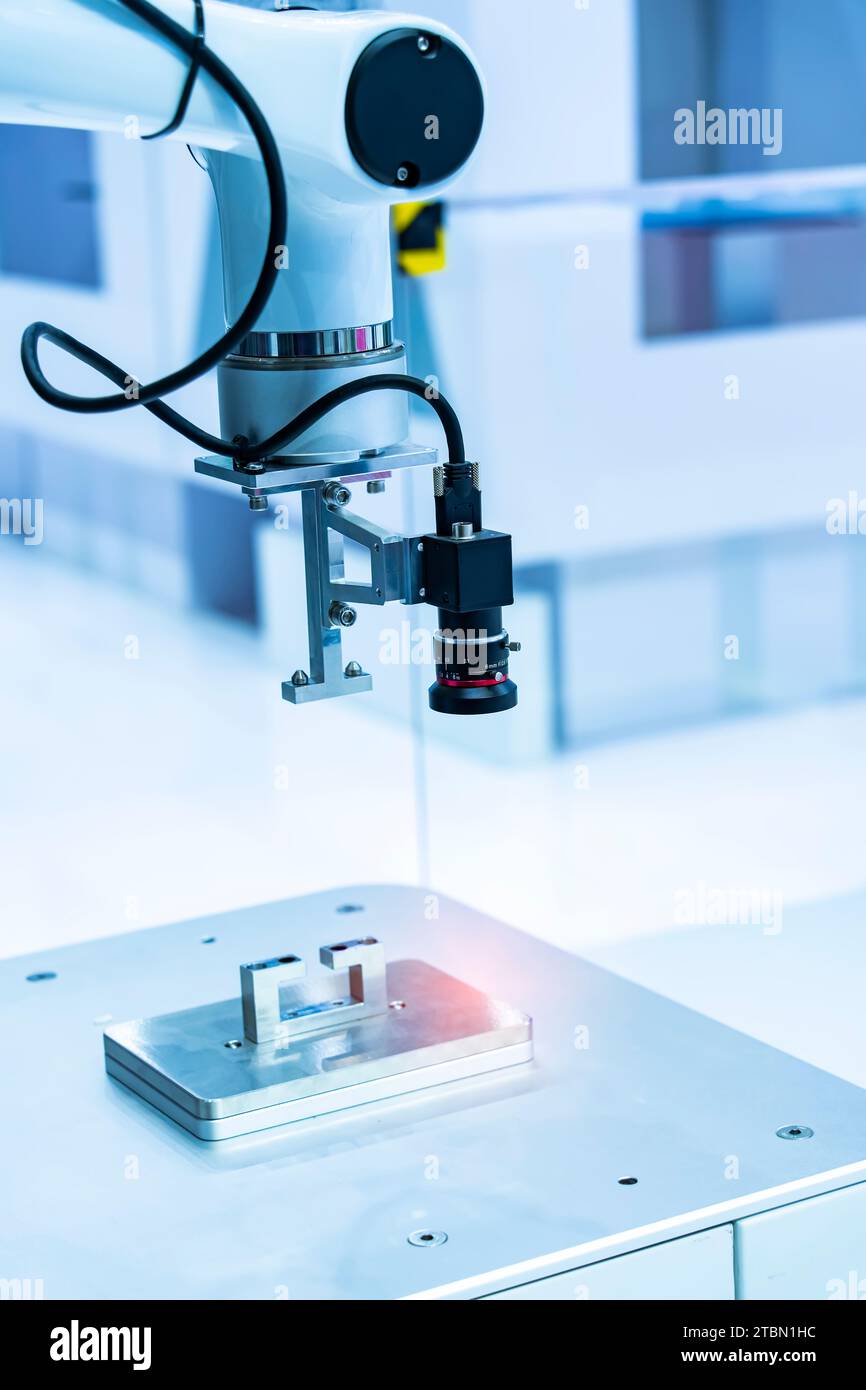 Robotic vision sensor camera system in intellegence factory Stock Photo ...