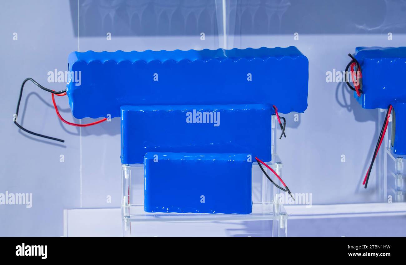 Lithium ion industrial high current batteries Stock Photo - Alamy