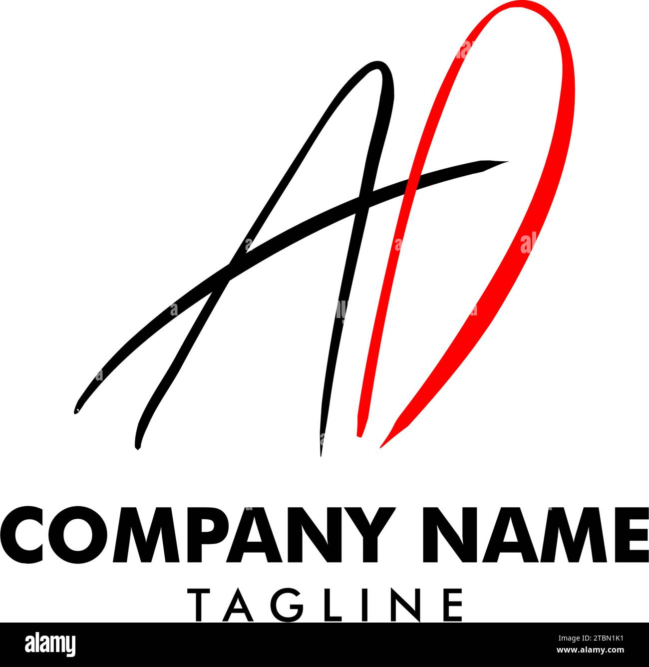 Initial Letter AD Logo Template Design Stock Vector Image & Art - Alamy