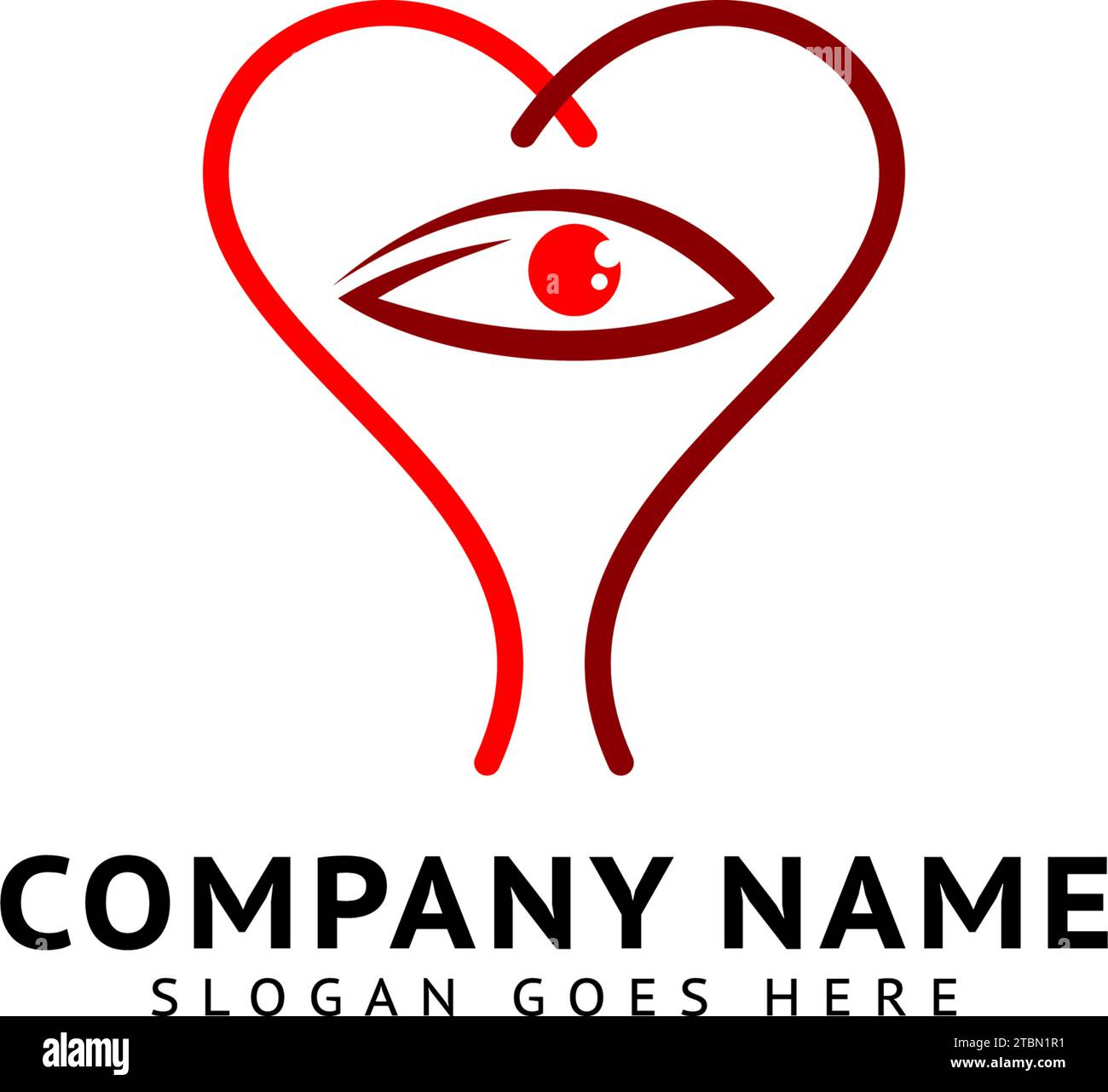 Eye heart love logo vector design Stock Vector Image & Art - Alamy