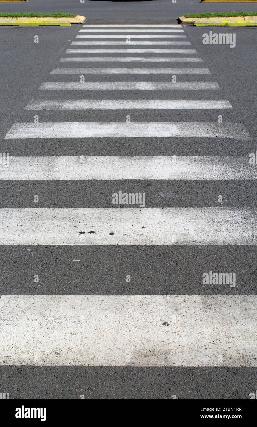 Pedestrian crossing crosswalk in a carpark Stock Photo - Alamy