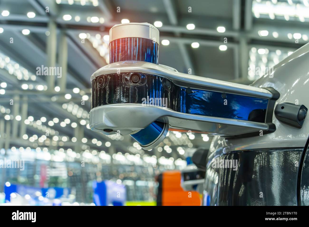 high definition Lidar and camera for self driving car sensor seen Stock ...